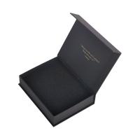 China Stamping Black Rigid Paper Box Packaging Gift With Magnetic Lids Closure for sale
