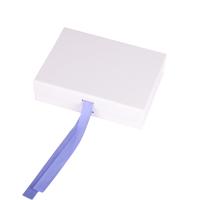 China Sturdy White Foldable Paper Magnetic Gift Boxes Packaging Product With Ribbon for sale