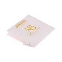 China 100gsm Gold Stamping White Paper Bags Business Shopping Packaging With Handle for sale