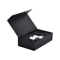 China Recyclable Black Magnetic Gift Box Nail Polish Set Packaging With Foam Insert for sale