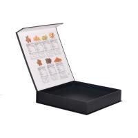 China UV Coating Rigid Paper Boxes Chocolate Packaging Top Flip Lid Black for sale