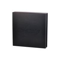 China UV Coating Rigid Paper Boxes Chocolate Packaging Top Flip Lid Black for sale
