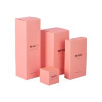 China Pink Folding Cosmetic Paper Box Packaging Skincare Essential Oil for sale