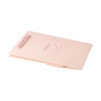 China Eco Friendly Pink Paper Packaging Bags For Cosmetic With Ribbon Handle for sale