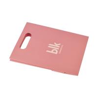 China Bio - Degradable Pink Paper Bags Packaging Clothing With Die Cut Handle for sale