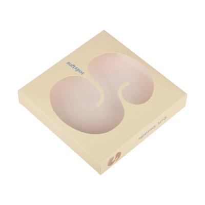 China Yellow Foldable Paper Packing Boxes With Transparent Window for sale