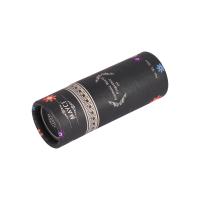 China Black Offset Printing Cardboard Paper Tube Cylinder Packaging Cosmetic Small for sale
