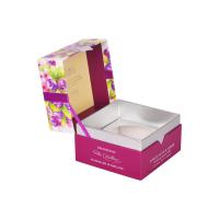 China Square Purple Flip Lid Rigid Paper Box Packaging Candle With Insert for sale