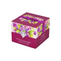 China Square Purple Flip Lid Rigid Paper Box Packaging Candle With Insert for sale