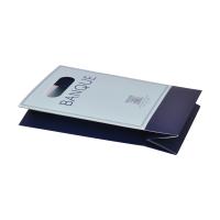 China Blue Cutting Handle Coated Paper Packaging Bags For Shopping Gift High Durability for sale