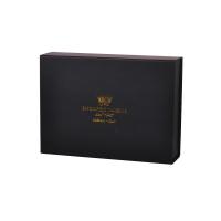 China Black Stamping Magnetic Gift Paper Box Packaging Clothing Women Bags 30x22x8cm for sale