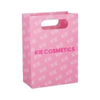 China Recyclable Pink Paper Bags Gift Cosmetic Packaging With Die Cutting Handle for sale