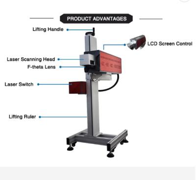 China Automatic 30w 1060mm Fly Laser Marking Machine , Laser Engraving On Paper for sale