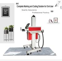 China Automatic 30w 1060mm Fly Laser Marking Machine , Laser Engraving On Paper for sale