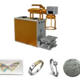 China 60W Fiber Laser Marking Machine 0.15mm Portable Handheld for Gold Jewelry for sale