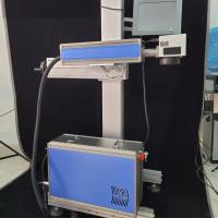 China 30W Fiber Flying Laser Marking Machine IPG Max Raycus 110x110mm Marking Area for sale