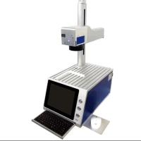 China 20W 30W Portable Fiber Laser Marking Machine 1064nm 10000mm/s Desktop Engraver for sale