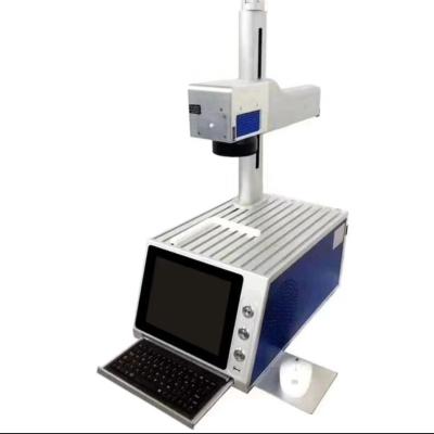 China 20W 30W Portable Fiber Laser Marking Machine 1064nm 10000mm/s Desktop Engraver for sale