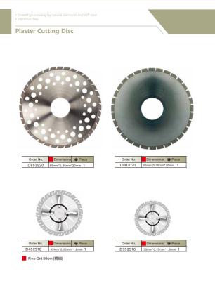 China Plaster Cutting Disc for sale
