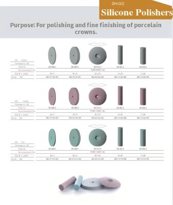 China Dental Silicone Polishers Coarse Mid-Coarse Fine For Porcelain Crown Polishing Finishing for sale