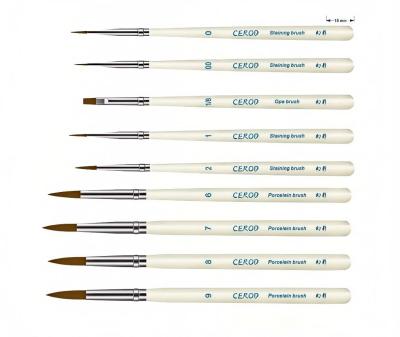 China Dental Lab Porcelain Build-Up Opaque Staining Brush Full Size Kit for sale
