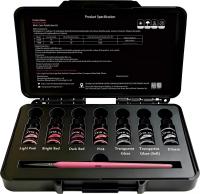 China 7 Shades UV POLYFIX STAIN Dental Gingiva Resin Stain Complete Kit for sale