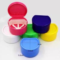 China Compact Travel Dental Retainer Soaking Box With Filter Tray For Dental Clinic Promotional Gifts for sale
