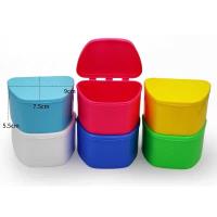 China Compact Travel Dental Retainer Soaking Box With Filter Tray For Dental Clinic Promotional Gifts for sale