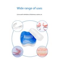 China Stylish European Dental Appliance Storage Case Detachable Drain Strainer Denture Cleaning Bath Box for sale