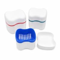 China Stylish European Dental Appliance Storage Case Detachable Drain Strainer Denture Cleaning Bath Box for sale