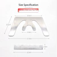China Stainless Steel Jaw Flat Plate Dental Bite Registration Plate 17.7x10.2cm Bite Fork Articulator Mounting Plate for Fixed Prosthodontics Implant Restoration and Occlusal Record for sale