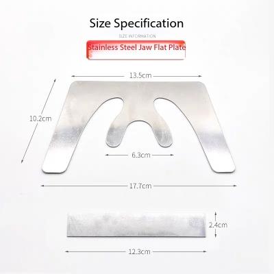China Stainless Steel Jaw Flat Plate Dental Bite Registration Plate 17.7x10.2cm Bite Fork Articulator Mounting Plate for Fixed Prosthodontics Implant Restoration and Occlusal Record for sale
