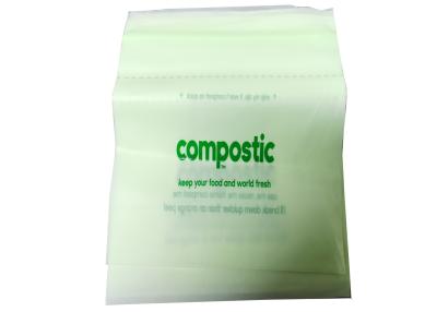 China Compostable ziplock Biodegradable Reseal Bags EN13432 Certified for sale
