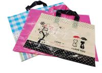China Gravure Soft Loop Handle Reusable Shopping Bags Made From Recycled Plastic for sale