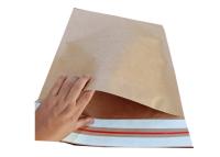 China Water Resistant 120gsm Kraft Paper Mailing Bags with 6cm Bottom gusset for sale