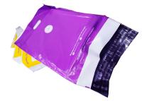 China Lightweight 5mil Flexible Mailing Envelopes Die Cut Handle Bags for sale