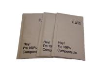 China Kraft Bubble PBAT Biodegradable and Compostable Bags With Self Sealing for sale