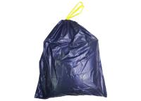 China 500x600mm 30 Micron 1.2 Mil Recyclable Reusable Bags Drawstring Black Bin Bags for sale