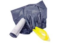 China 500x600mm 30 Micron 1.2 Mil Recyclable Reusable Bags Drawstring Black Bin Bags for sale