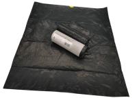 China 500x600mm 30 Micron 1.2 Mil Recyclable Reusable Bags Drawstring Black Bin Bags for sale