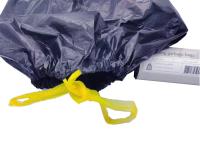 China 500x600mm 30 Micron 1.2 Mil Recyclable Reusable Bags Drawstring Black Bin Bags for sale