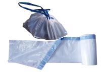 China Leakproof Recyclable Reusable Bags Poly Drawstring Trash Bags for sale