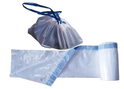 China Leakproof Recyclable Reusable Bags Poly Drawstring Trash Bags for sale