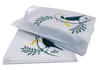 China Reusable and Recyclable Heavy Duty White Poly LDPE Reinforced Die Cut Handle Retail Boutique Shopping Bags for sale