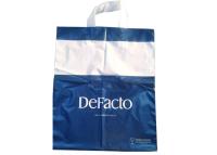 China Reusable and Recyclable Customized Logo Soft Loop Handle Merchandise Shopping Bags, Boutique Bags, Grocery Bags for sale