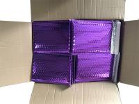 China Poly Glossy Purple Metallic Bubble Mailers With Self Sealing for sale