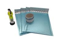 China 6x9inch Poly Metallic Bubble Wrap Envelopes Ice Blue Color for sale