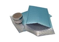 China 6x9inch Poly Metallic Bubble Wrap Envelopes Ice Blue Color for sale