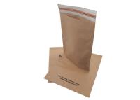 China 370x450mm Biodegradable Paper Bags 80mm Flap Recycled Kraft Paper Bags for sale