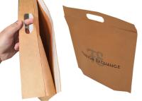 China Brown Kraft 12x16 Inch Recycled Paper Bags With Handles Eco Friendly for sale